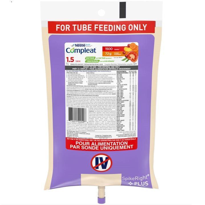 Compleat 1.5 Tube Feeding Formula Ultrapack 1.0L x 6each/case – Capital ...